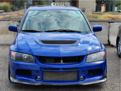 2004 Mitsubishi Lancer with 18x9.5 22 Gram Lights 57dr and 255/35R18 ...
