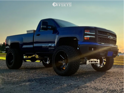 2014 Chevrolet Silverado 1500 Wheel Offset Hella Stance >5" Suspension Lift 8" | 2370176 | ARKON ...