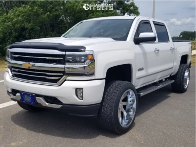 2018 Chevrolet Silverado 1500 Wheel Offset Aggressive > 1" Outside ...