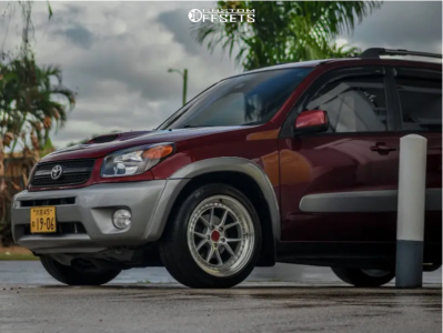 2004 Toyota RAV4 with 18x9.5 30 Aodhan Ds08 and 235/45R18 Continental ...