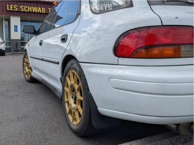 1999 Subaru Impreza with 16x7 50 Sparco Terra and 205/55R16 Mazama Luxury Touring and Lowering ...