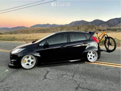 2015 Ford Fiesta with 17x9 -4 Work Japan Monza Speed and 195/40R17 ...