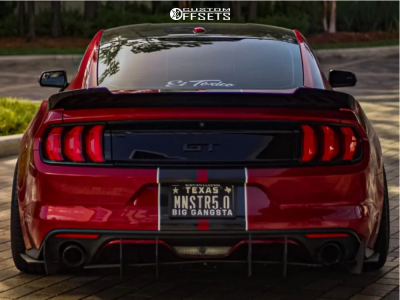 2016 Ford Mustang with 19x9.5 22 ESR Cs15 and 275/35R19 Michelin Pilot ...