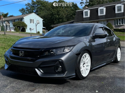 2021 Honda Civic with 17x9 38 Work Emotion Cr Kiwami and 225/45R17 ...