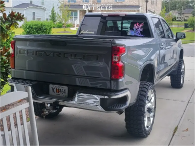 2021 Chevrolet Silverado 1500 with 24x10 31 Strada Replicas Gm Snowflake Replica and 35/12.5R24 ...