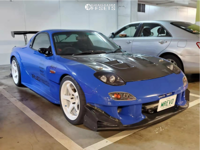 1993 Mazda RX-7 with 18x9.5 22 Advan Racing GT Premium and 265/35R18 ...