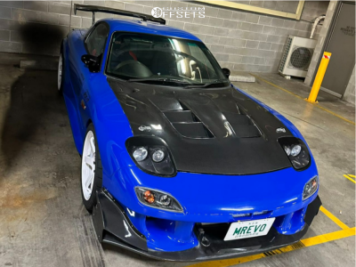1993 Mazda RX-7 with 18x9.5 22 Advan Racing GT Premium and 265/35R18 ...
