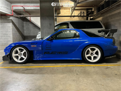 1993 Mazda RX-7 with 18x9.5 22 Advan Racing GT Premium and 265/35R18 ...