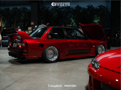 1989 BMW E30 with 17x9.5 -35 Heritage Fuji and 225/45R17 Dunlop Direzza ...