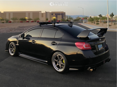 2020 Subaru WRX STI with 18x9.5 38 Kansei Roku and 255/35R18 Michelin ...