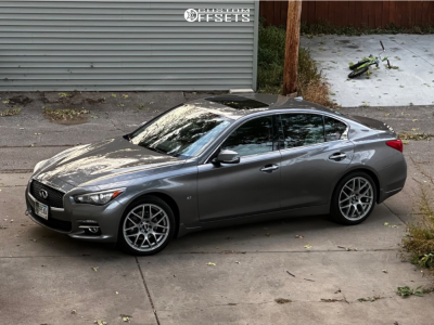 2015 INFINITI Q50 with 19x8.5 35 VMR V710 and 255/40R19 Continental ...