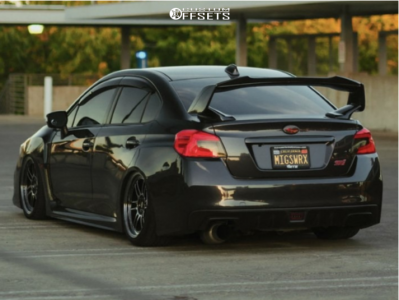 2015 Subaru WRX STI with 18x9.5 38 Enkei Rpf1 and 235/50R18 Hankook ...