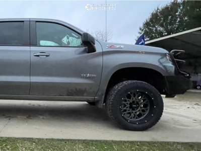 2021 Chevrolet Silverado 1500 with 20x10 -25 Vision Rocker and 33/12 ...