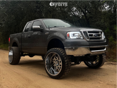2007 Ford F-150 with 24x14 -76 Hardrock H501 and 35/12.5R24 Landspider ...