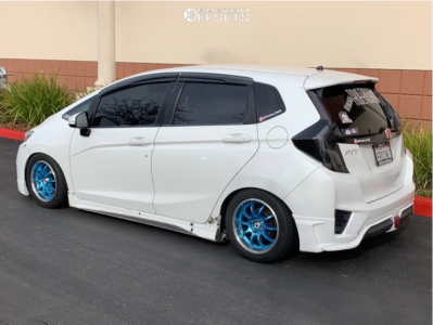 2017 Honda Fit with 15x7 38 Konig Lightning and 205/50R15 Nitto Neo Gen ...
