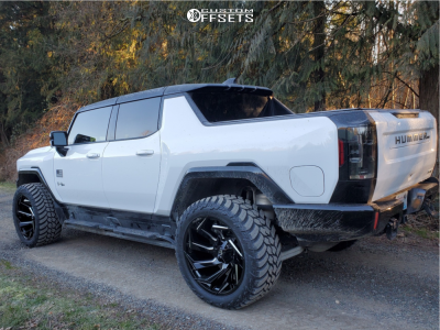 2022 GMC Hummer EV with 24x12 -44 Fuel Reaction and 37/13.5R24 AMP Mud ...