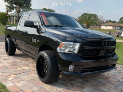2016 Ram 1500 with 22x12 -51 ARKON OFF-ROAD Mandela and 305/45R22 Nitto ...