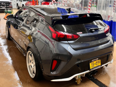 2020 Hyundai Veloster with 18x9.5 22 ESR Sr07 and 245/40R18 Vercelli ...