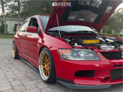 2006 Mitsubishi Lancer with 18x9.5 22 CCW D110 and 245/35R18 ...
