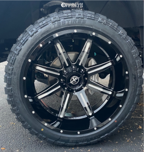 2019 Chevrolet Silverado 1500 with 24x12 -44 XF Offroad Xf-215 and 35/ ...