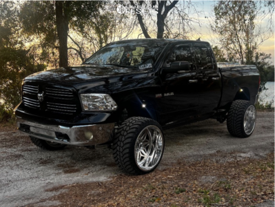 2014 Ram 1500 with 24x14 -76 KG1 Forged Snow and 33/13.5R24 AMP Mud ...