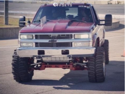 1993 Chevrolet K3500 with 16.5x12 -54 Weld Racing Road Hawks and 35/16 ...