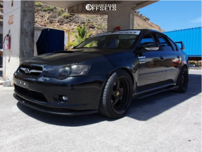 2005 Subaru Legacy with 18x9.5 35 ESR SR02 and 235/40R18 Nitto NT555R ...