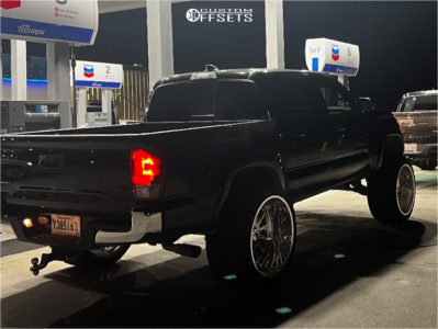 2020 Toyota Tacoma with 24x14 -76 KG1 Forged Rays and 35/13.5R24 AMP ...