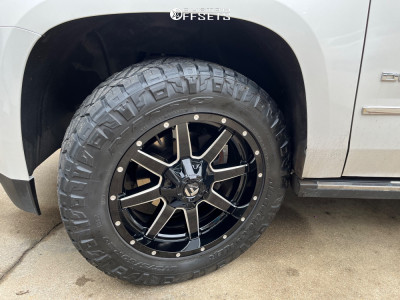 2016 GMC Yukon XL with 20x9 -8 Fuel Maverick and 275/60R20 Nitto Ridge ...
