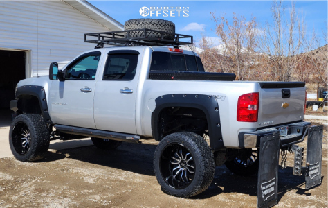 2013 Chevrolet Silverado 1500 with 24x12 -51 Vision Riot and 37/13.5R24 ...