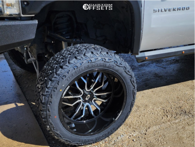 2013 Chevrolet Silverado 1500 with 24x12 -51 Vision Riot and 37/13.5R24 ...