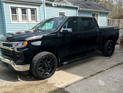 2022 Chevrolet Silverado 1500 with 22x10 -18 Moto Metal Mo962 and 285 ...