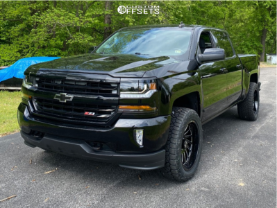 2017 Chevrolet Silverado 1500 Wheel Offset Aggressive > 1" Outside ...