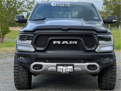 2019 Ram 1500 with 20x10 -25 Vision Rocker and 35/12.5R20 Milestar ...