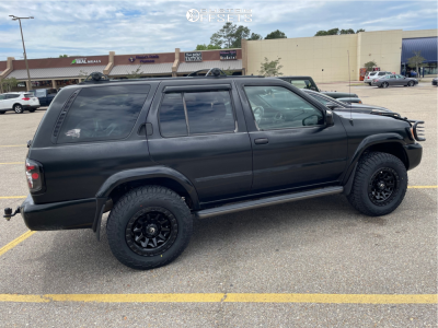 2002 Nissan Pathfinder with 17x8.5 0 Fuel Covert and 275/70R17 Falken ...