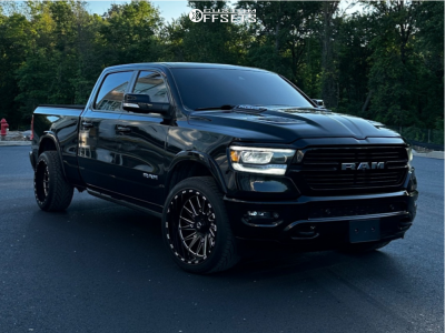 2019 Ram 1500 with 22x12 -44 TIS 547bm and 305/45R22 General Grabber ...