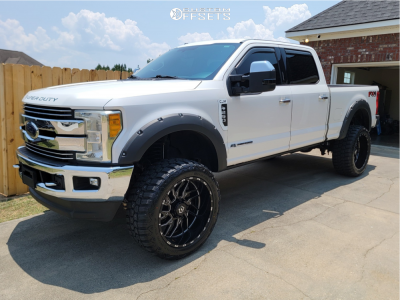 2017 Ford F-250 Super Duty with 24x12 -44 TIS 544BM and 37/13.5R24 RBP ...