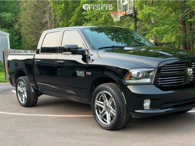 2014 Ram 1500 with 22x9.5 8 Vision Wedge and 305/45R22 General Grabber ...