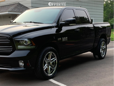 2014 Ram 1500 with 22x9.5 8 Vision Wedge and 305/45R22 General Grabber ...