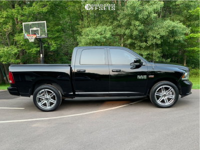 2014 Ram 1500 with 22x9.5 8 Vision Wedge and 305/45R22 General Grabber ...