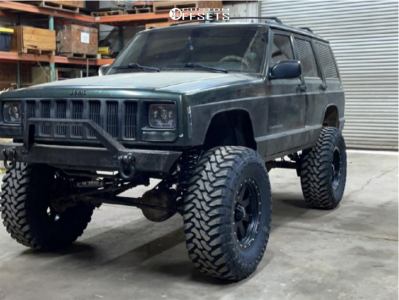 1998 Jeep Cherokee with 17x8.5 -6 Alloy Ion 134 and 35/12.5R17 Toyo ...