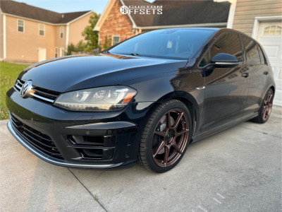 2016 Volkswagen Golf R with 18x8 45 Enkei Tfr and 245/35R18 Continental Extremecontact Dws06 ...