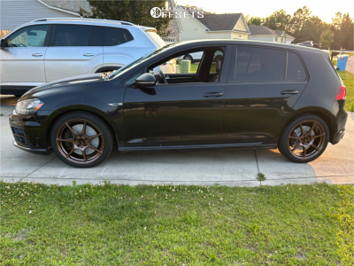 2016 Volkswagen Golf R with 18x8 45 Enkei Tfr and 245/35R18 Continental ...