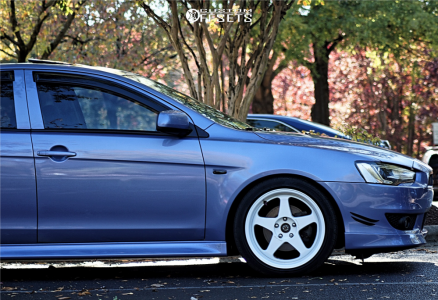 2010 Mitsubishi Lancer with 18x9.5 35 AVID1 AV42 and 245/40R18 Vercelli ...