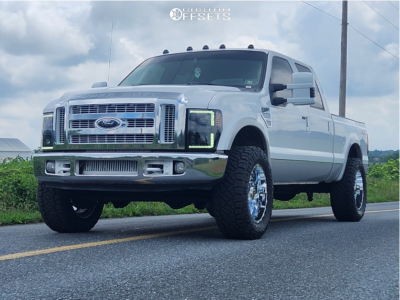 2008 Ford F-250 Super Duty Wheel Offset Aggressive > 1" Outside Fender ...