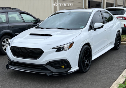 2022 Subaru WRX with 18x9.5 38 AVID1 AV26 and 255/40R18 General G-max ...