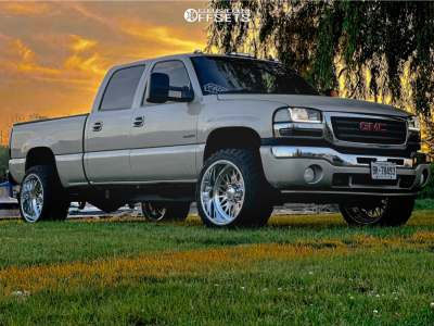 2006 GMC Sierra 2500 HD with 22x12 -40 American Force Locus Ss and 33/ ...