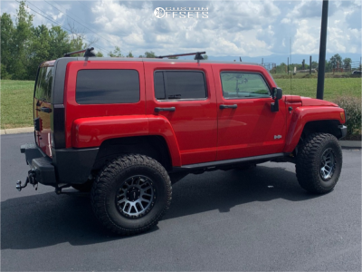 2009 Hummer H3 with 17x9 -12 Vision Nemesis and 35/12.5R17 Radar ...