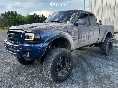 2010 Ford Ranger Wheel Offset Hella Stance >5" Suspension Lift 5 ...