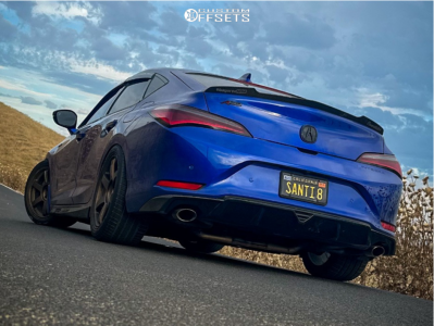 2023 Acura Integra with 18x9.5 38 Volk Te37 Saga S-plus and 265/35R18 ...